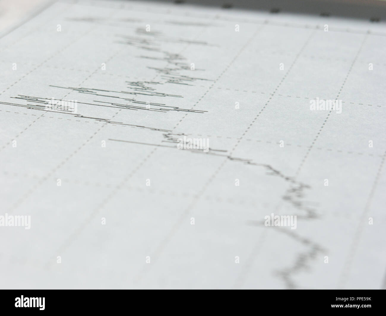 Concept image of data collection and statistical work:the business ...