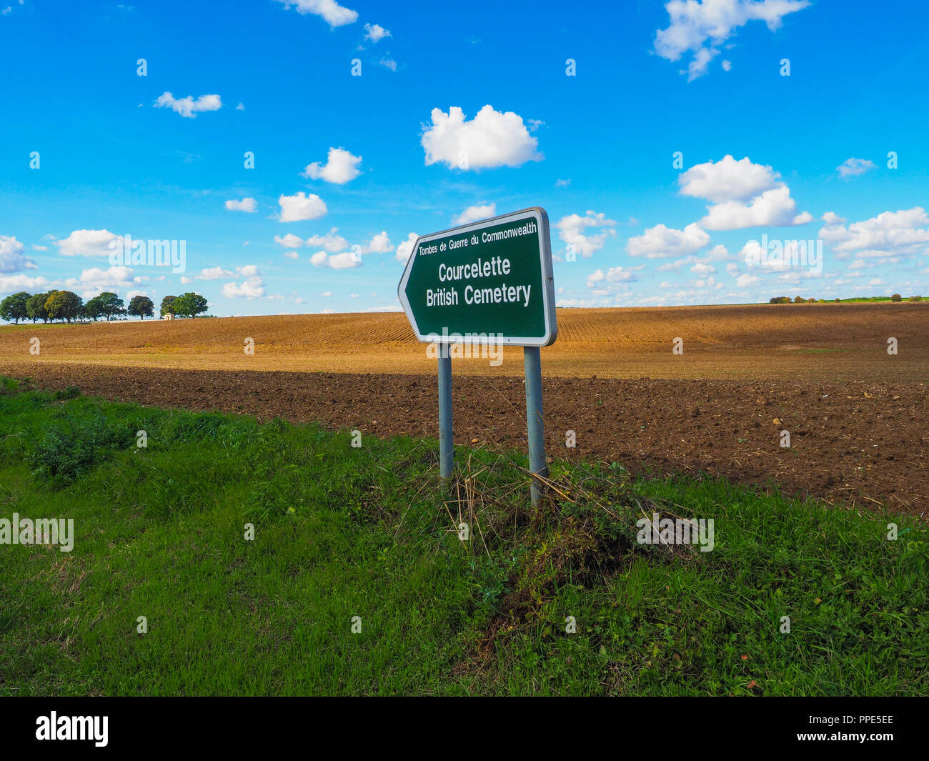 Courcelette Cemetery on the Somme Battlefield in France Stock Photo - Alamy