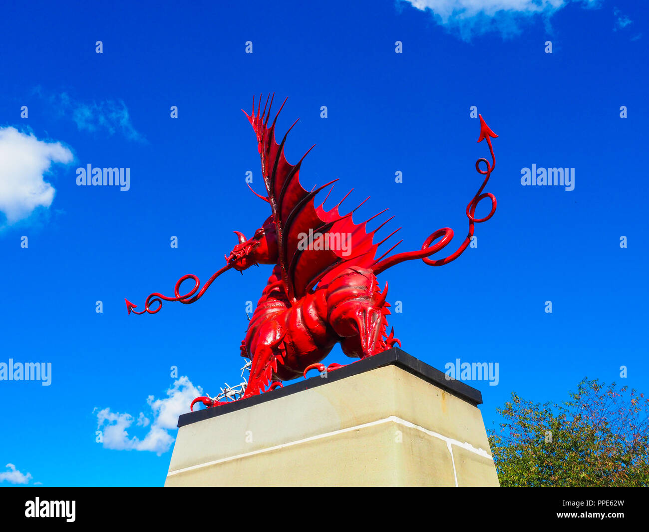 38th (Welsh) Division Memorial at Mametz Wood on the Somme Stock Photo ...