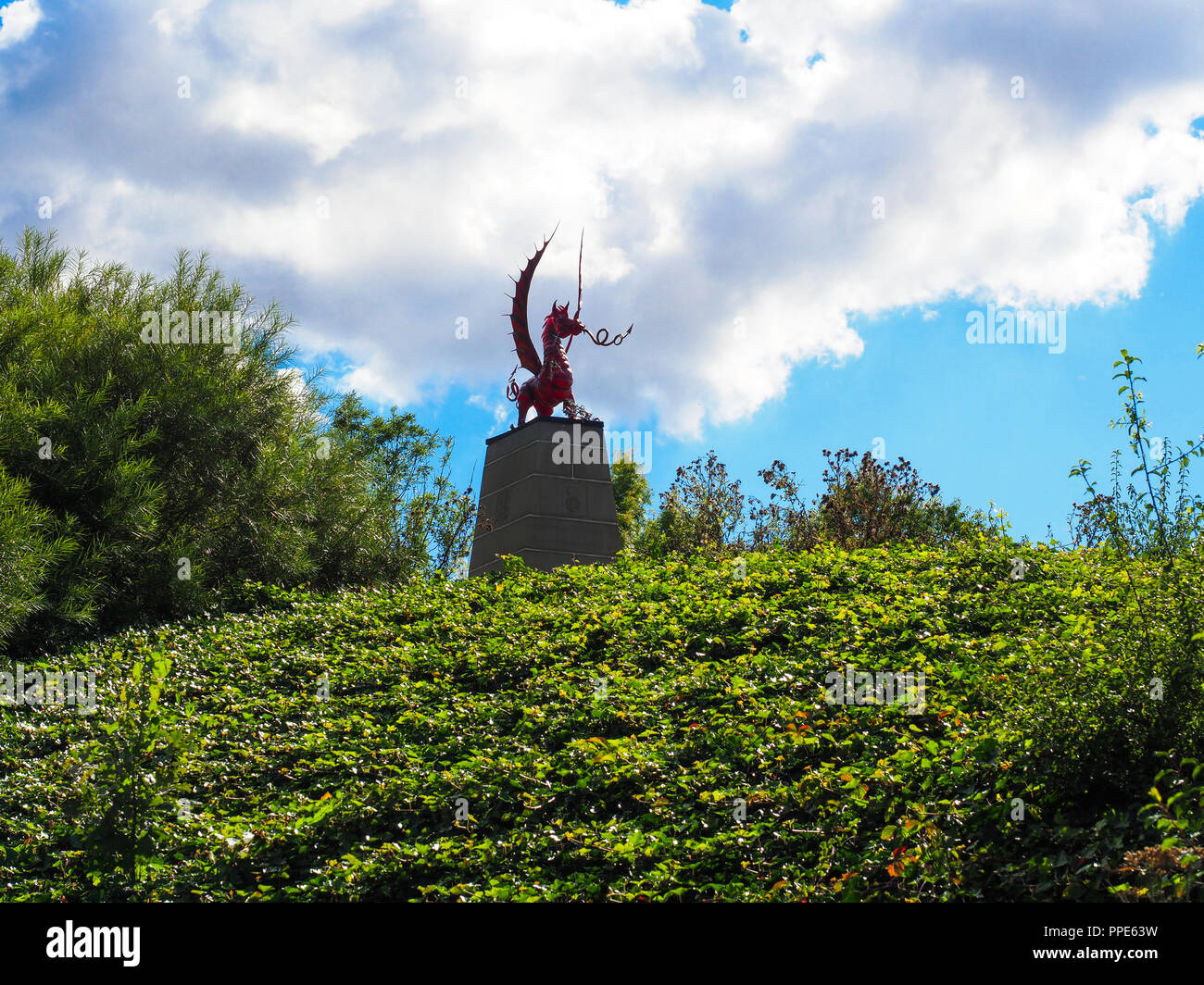 38th (Welsh) Division Memorial at Mametz Wood on the Somme Stock Photo ...