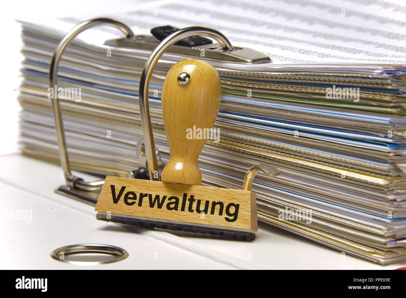 Stamp labeled with administration Stock Photo - Alamy