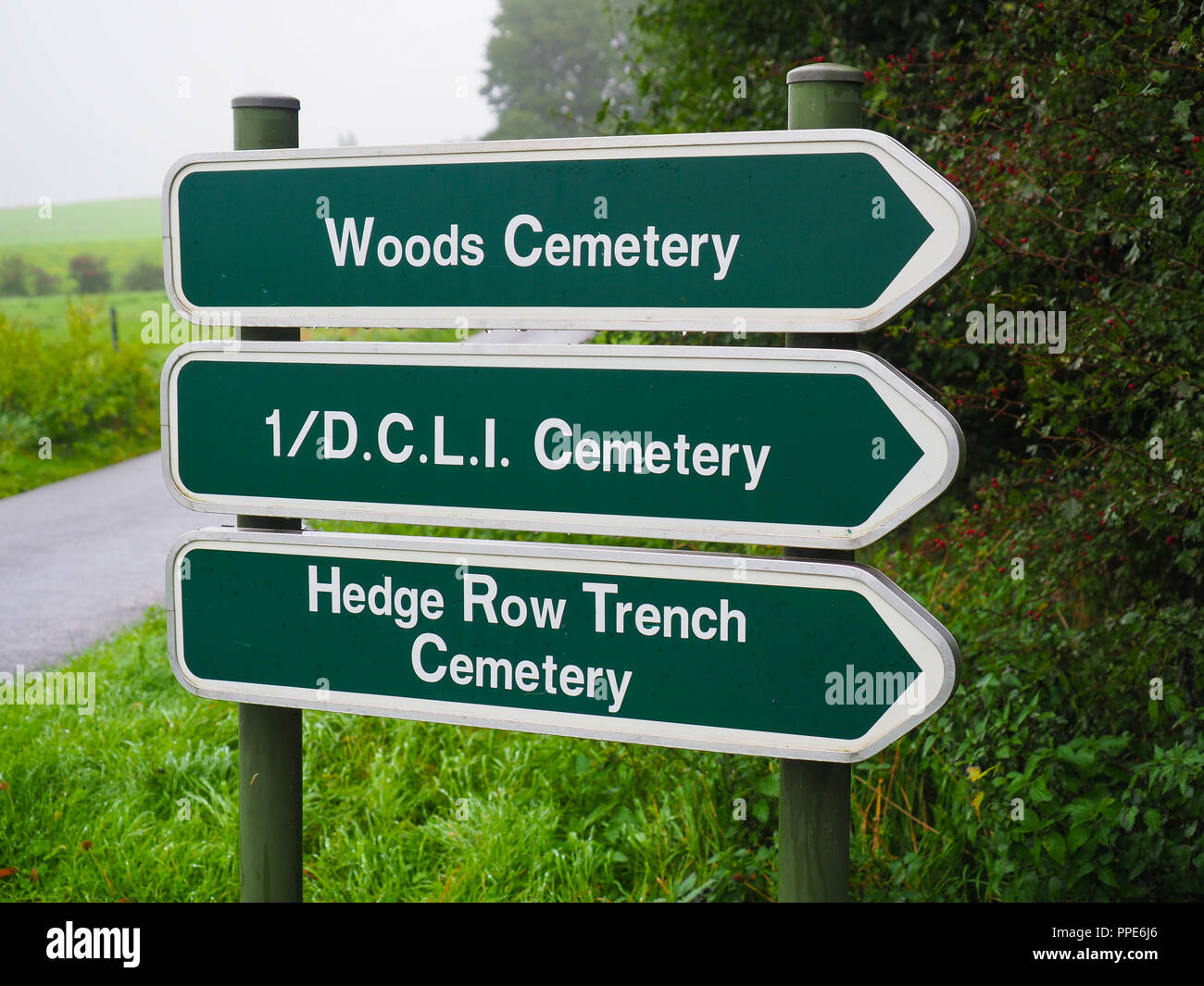 CWGC Signs Ypres Stock Photo - Alamy