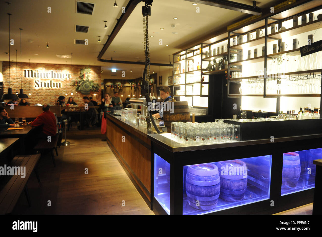 The Bavarian pub "Muenchner Stubn" in the Bayerstrasse 35-37 in the ...