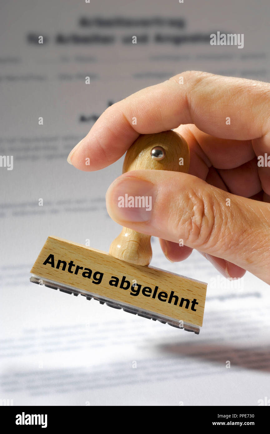 Application rejected stamp Stock Photo - Alamy