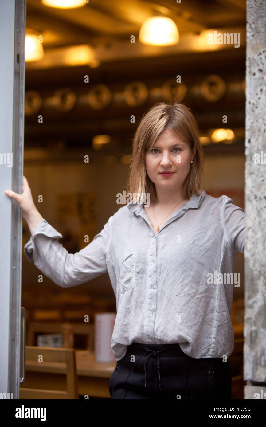 Anna Drexler, a German actress, in the Blue House of the Munich Kammerspiele Stock Photo - Alamy