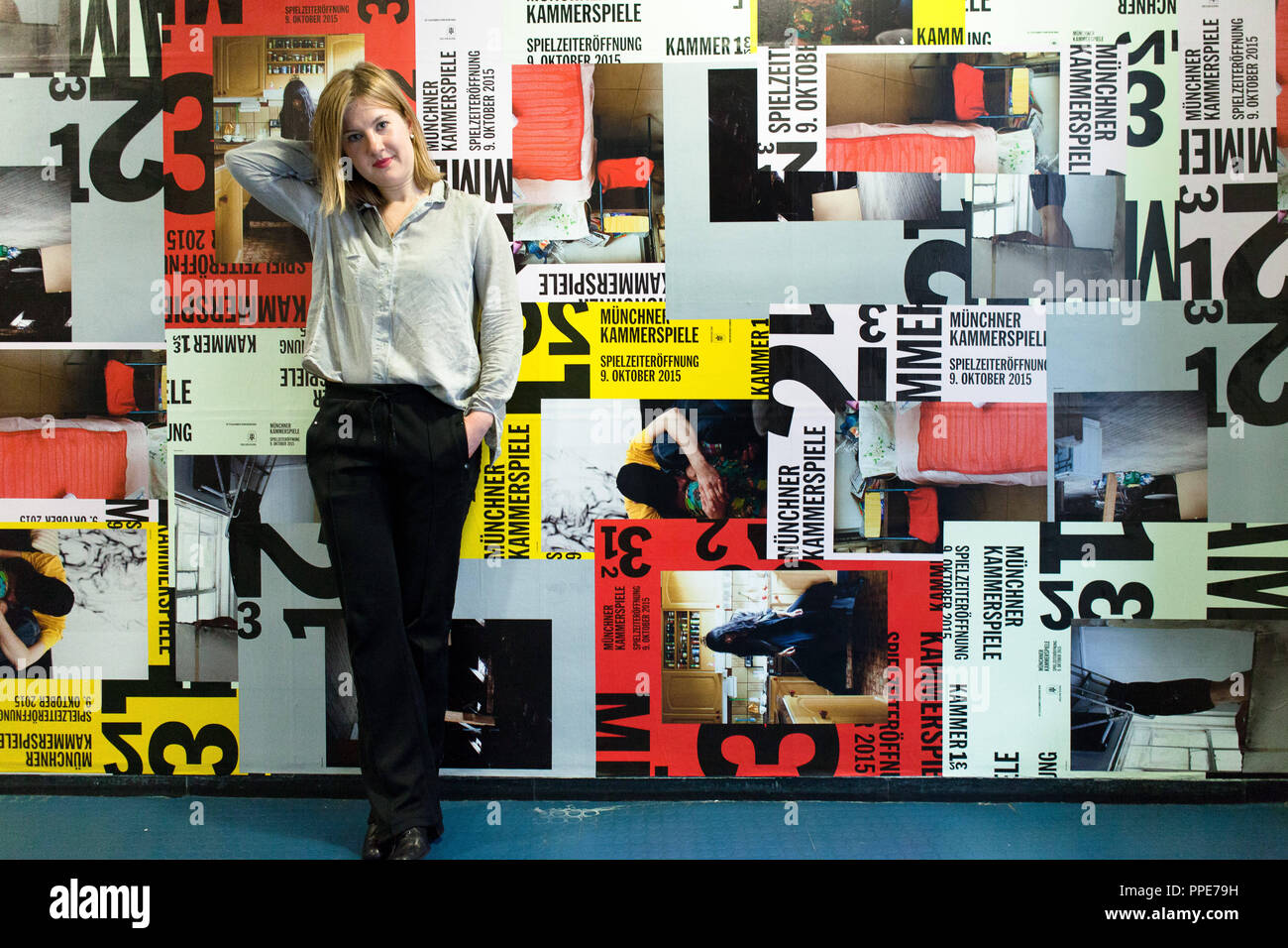 Anna Drexler, a German actress, in the Blue House of the Munich ...