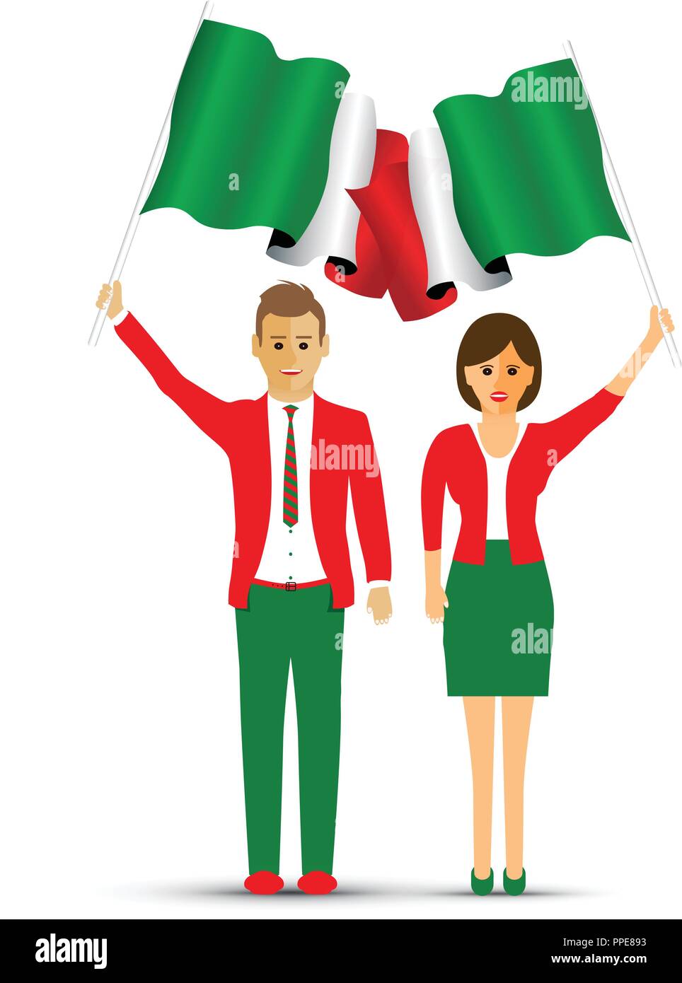 Italian man woman cartoon couple hi-res stock photography and images ...