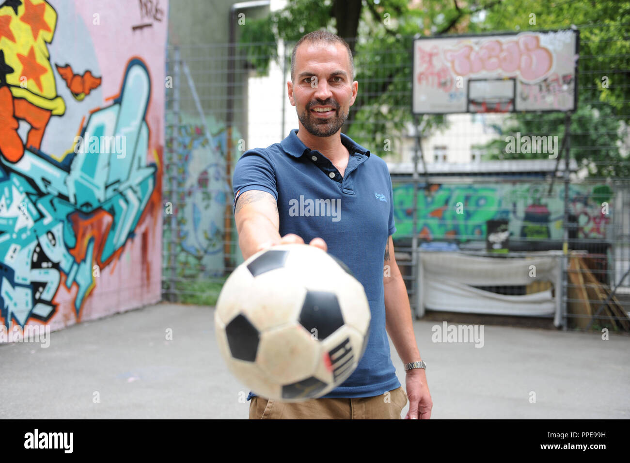 Markus Babbel, German footballer and coach, photographed on the sports ...