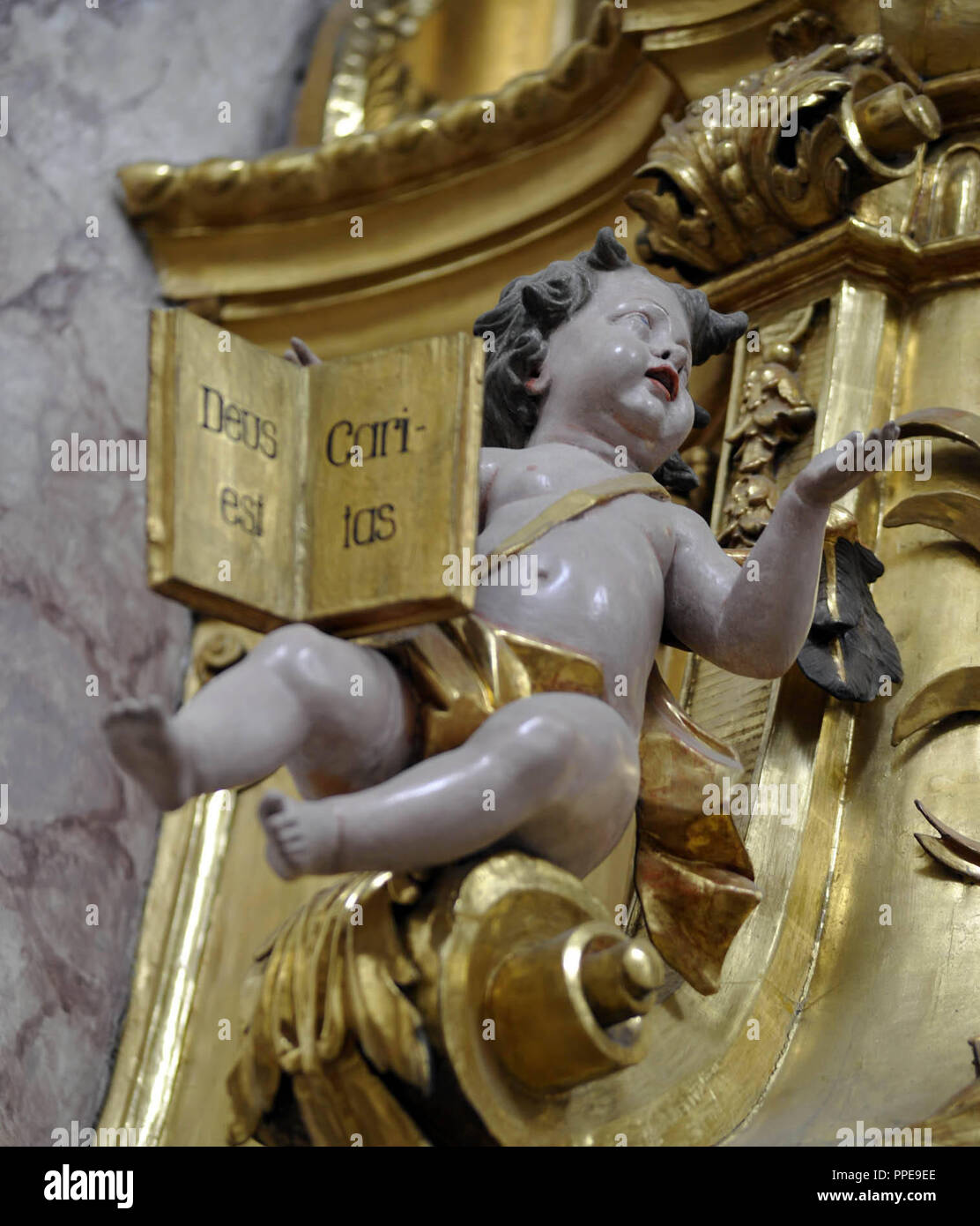 Putto in the Church of St. Michael in Berg am Laim Stock Photo - Alamy