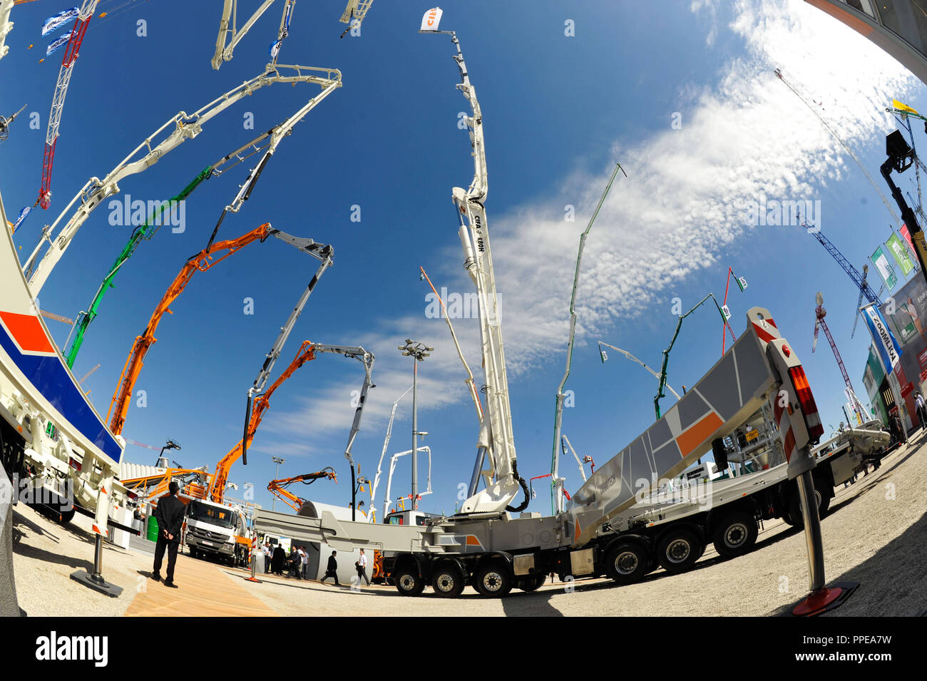 80 meter long concrete pump K80H of the company CIFA at the "Bauma 2013 ...