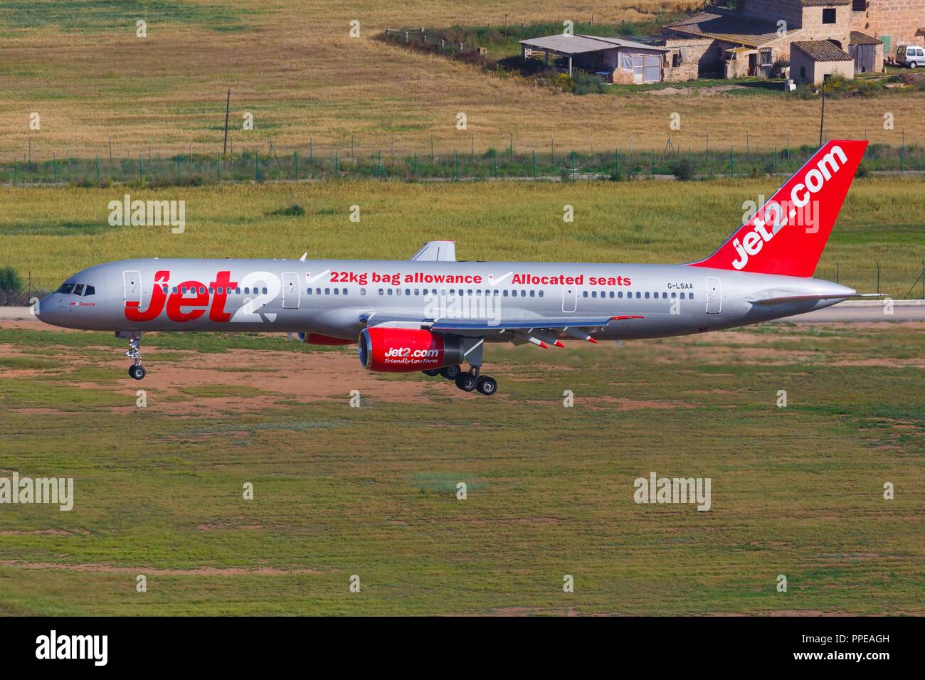 Palma de Mallorca, Spain - May 11, 2018: Jet2 Boeing 757 airplane at ...