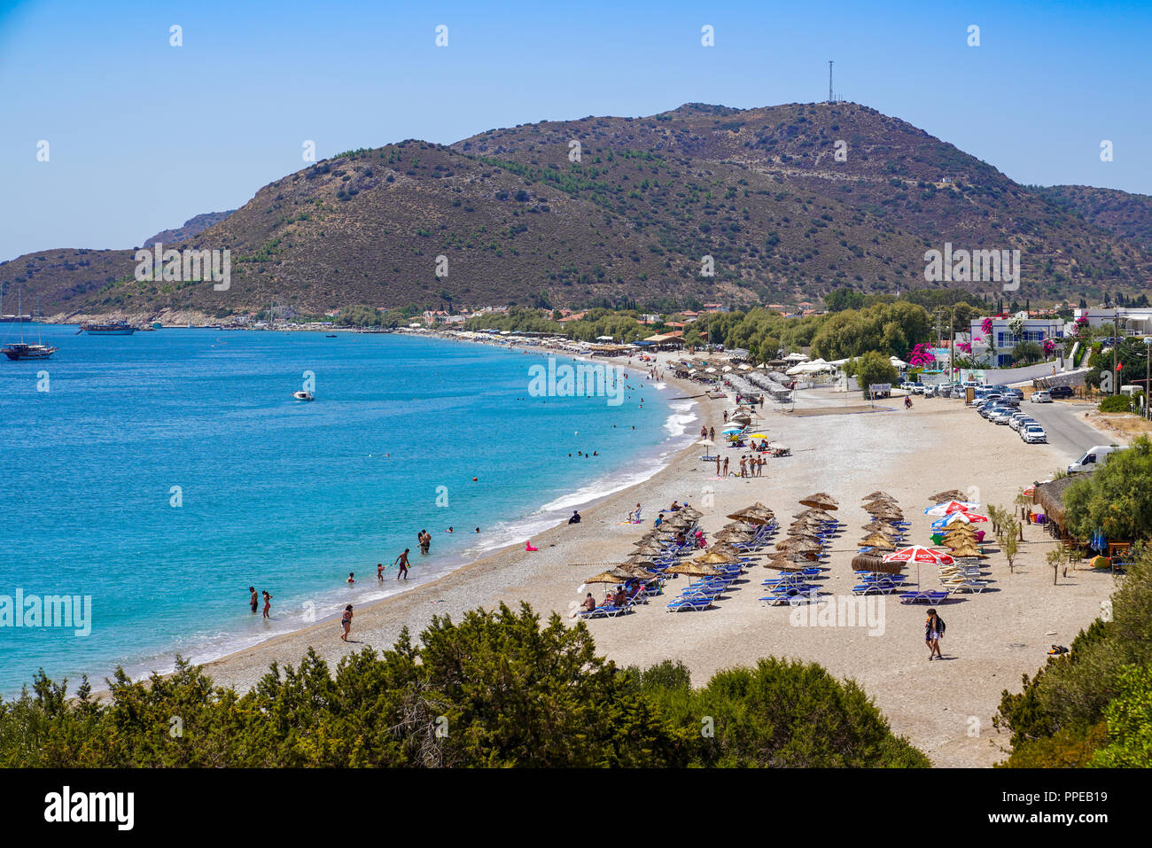 Mugla, Turkey - August 08 2018: People enjoy Palamut buku bay in Datca ...