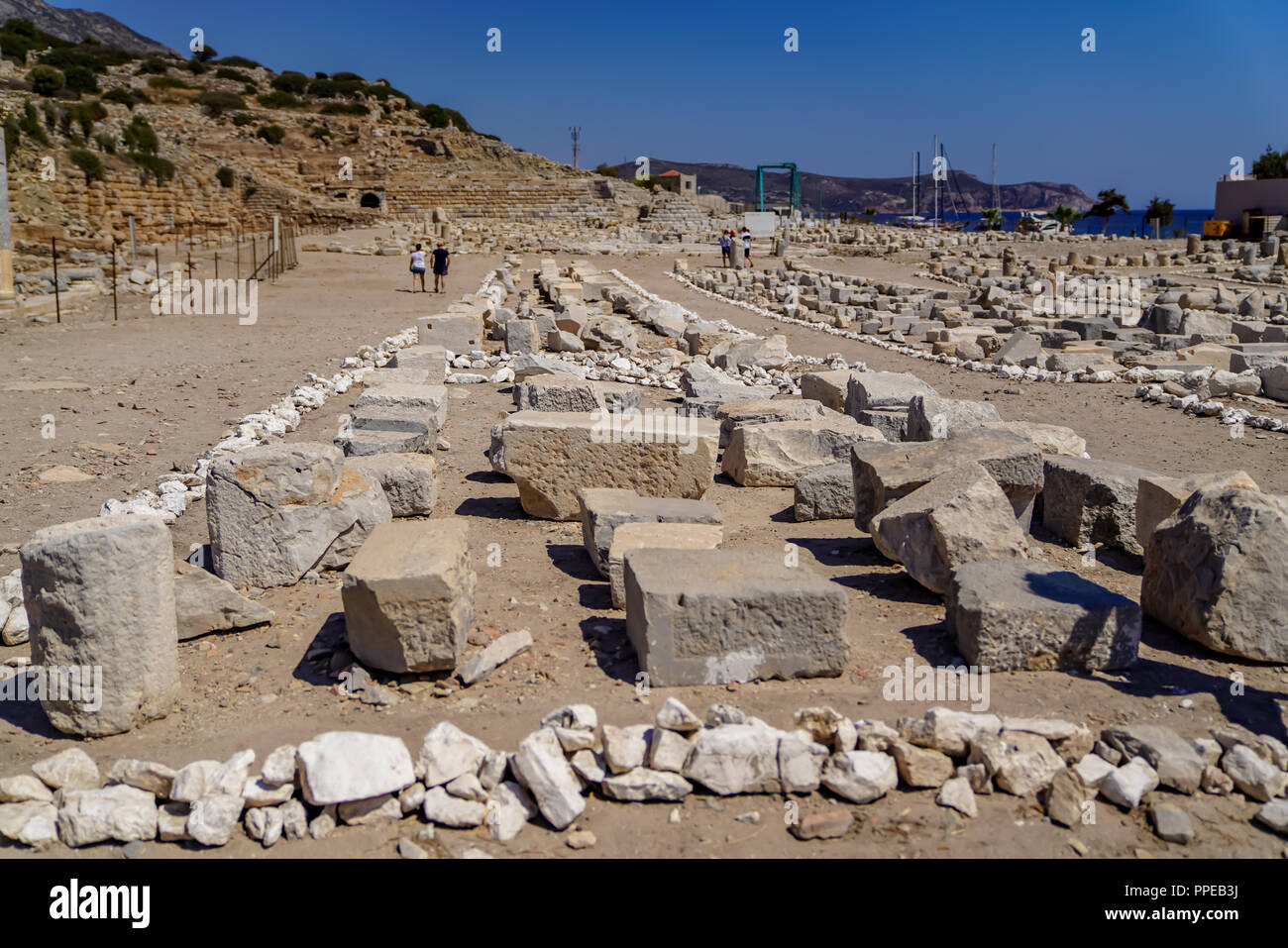 Knidos Ancint City, Mugla, Turkey - August 08 2018: Ruins and ...