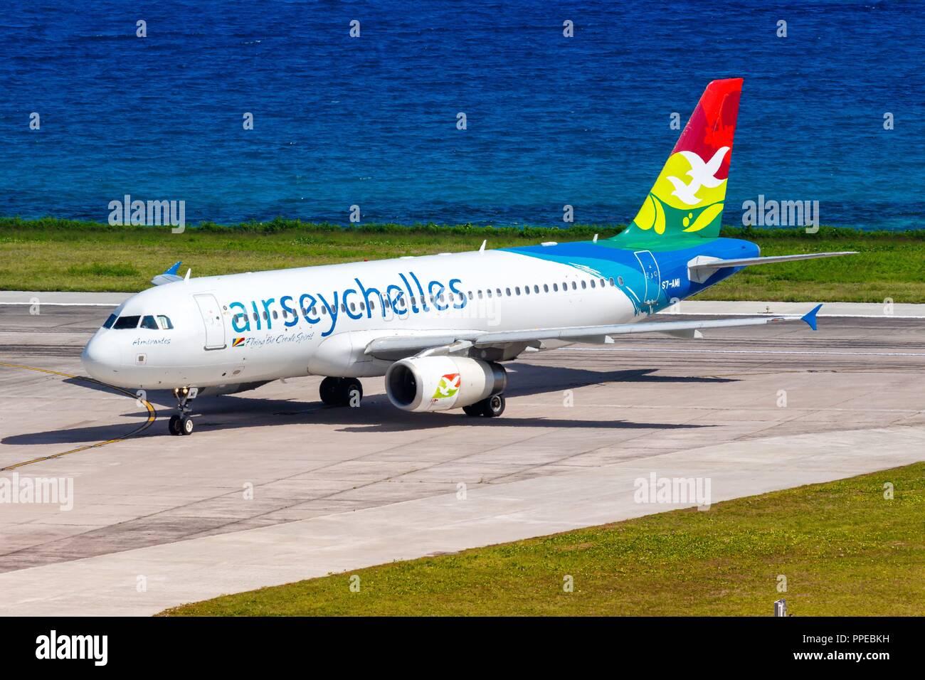 Mahe, Seychelles - November 26, 2017: Air Seychelles Airbus A320 ...