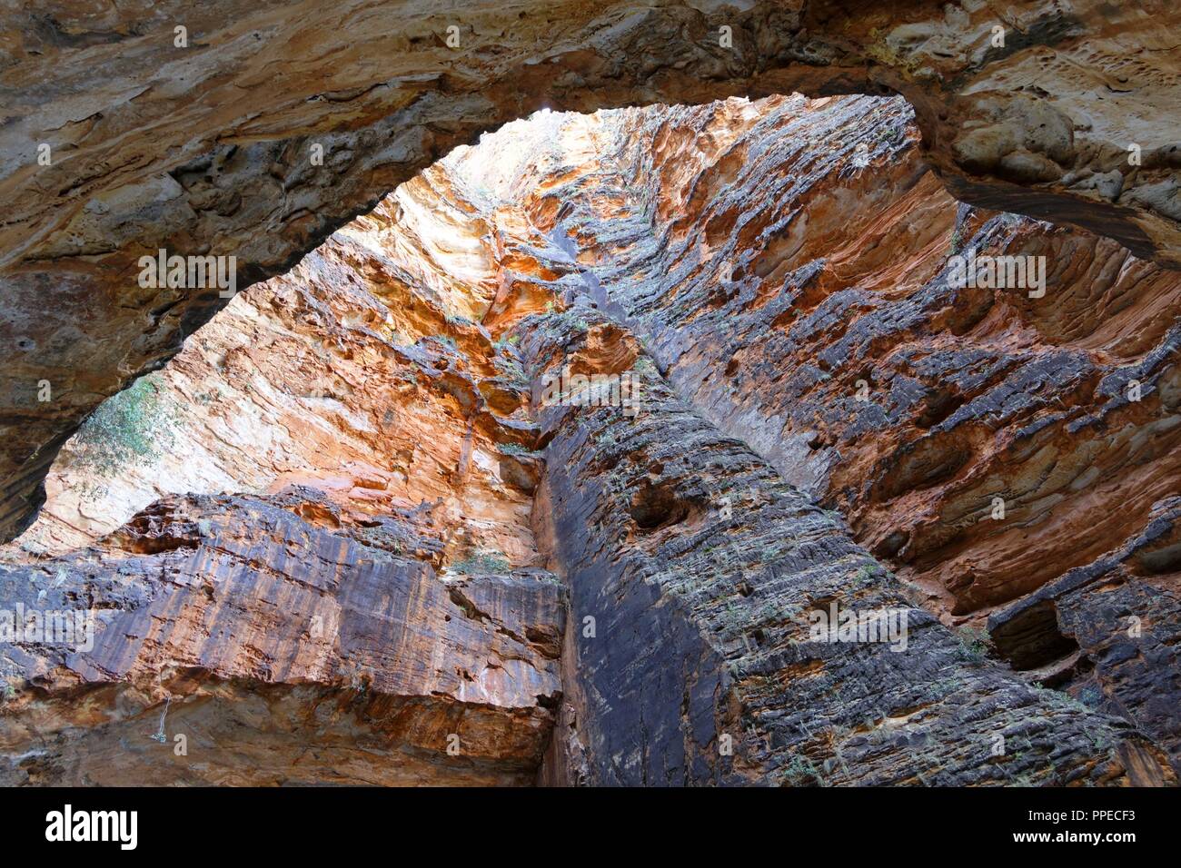 Sandstone rock formation at Cathedral Gorge, Purnululu National Park ...
