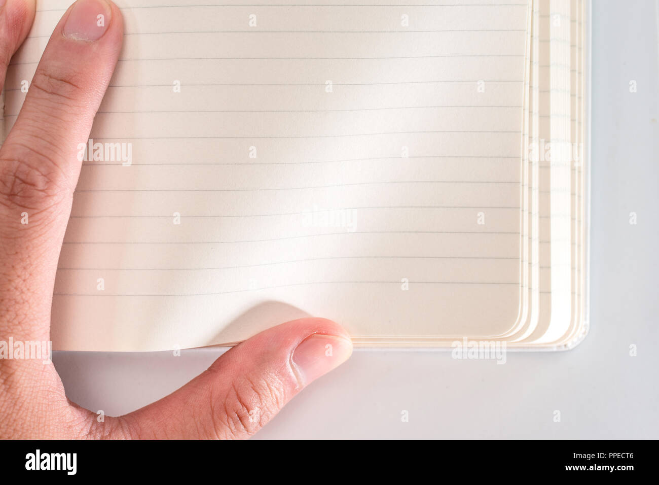 Top view collection of notebook front Stock Photo - Alamy