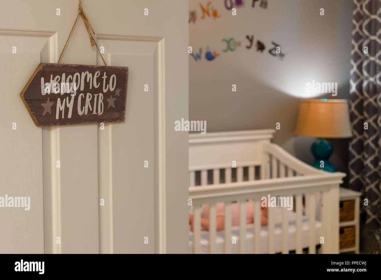 Bedroom door sign hi-res stock photography and images - Alamy