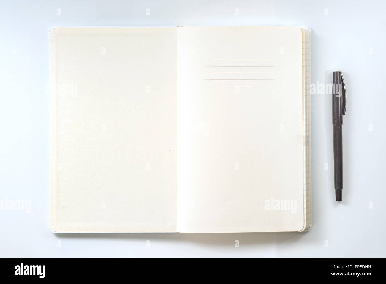 Top view collection of notebook front Stock Photo - Alamy