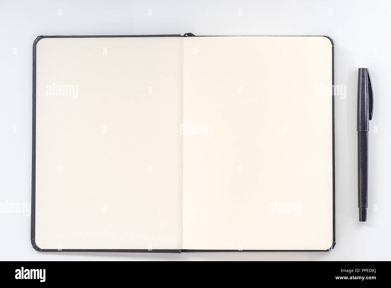 Top view collection of notebook front Stock Photo - Alamy