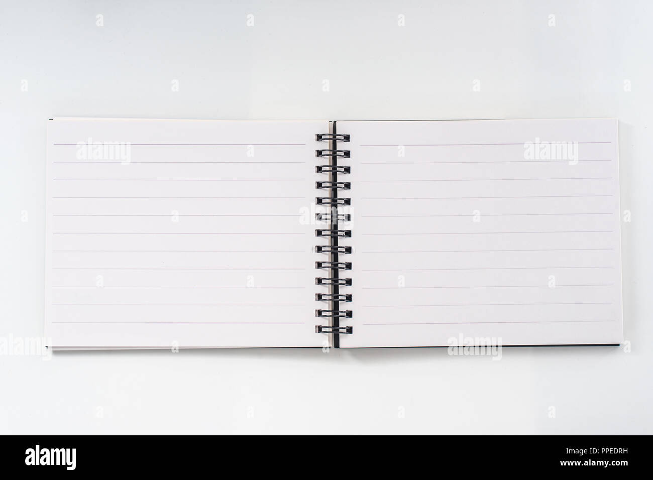 Top view collection of notebook front Stock Photo - Alamy