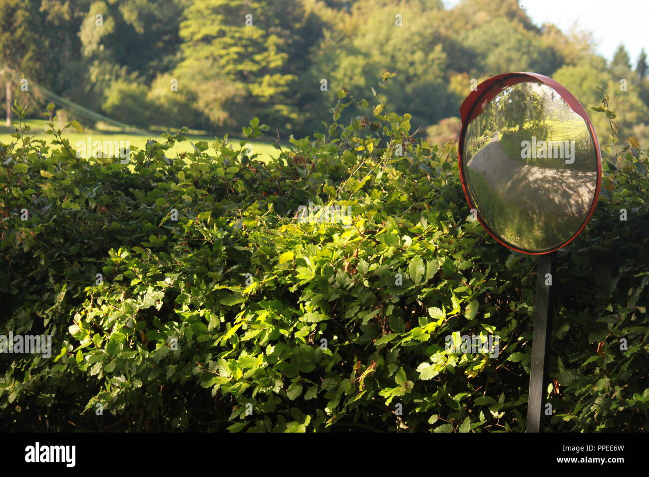 Mirror road traffic reflection hi-res stock photography and images - Alamy
