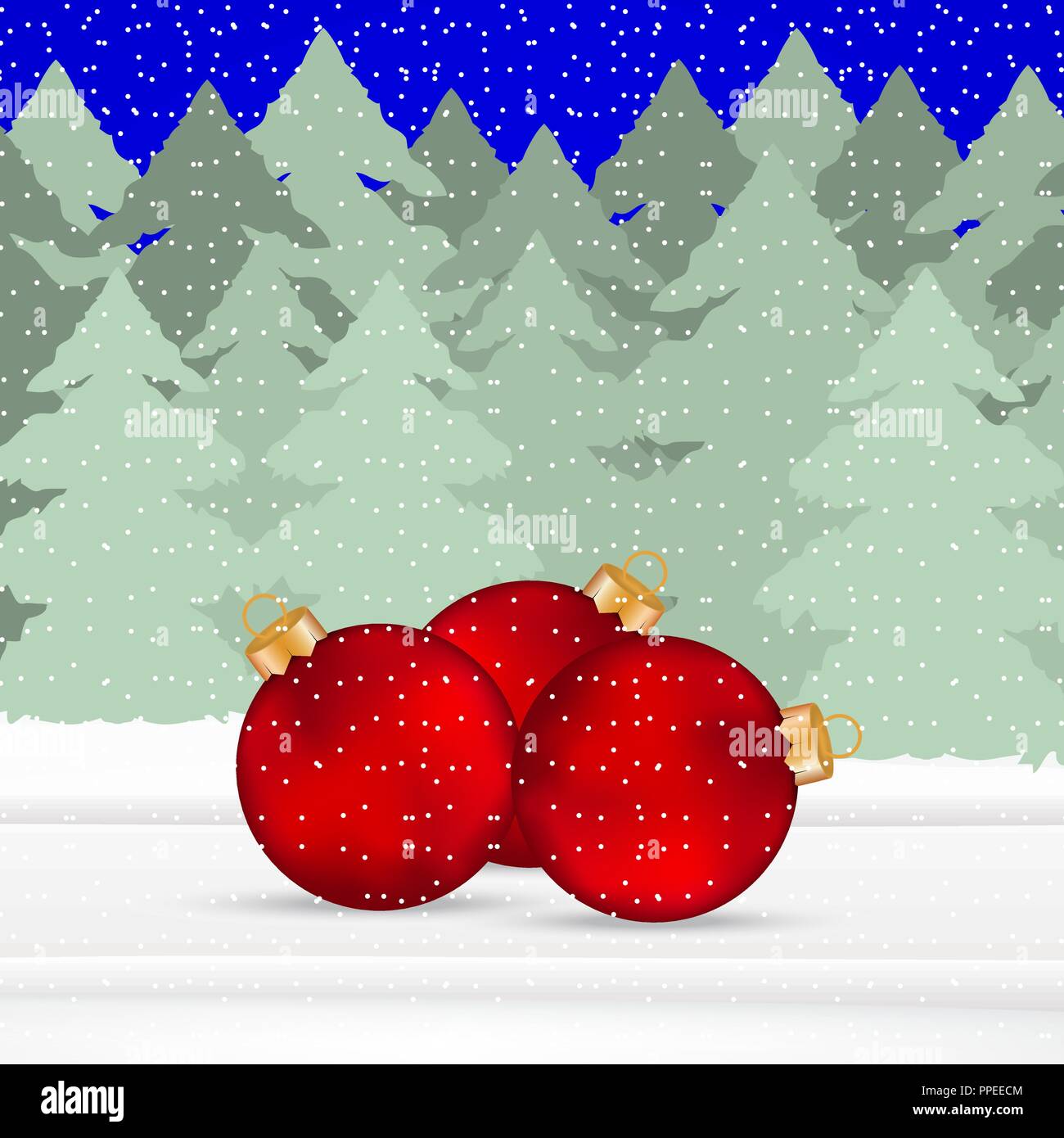 Snow in the woods background Stock Vector Images - Alamy