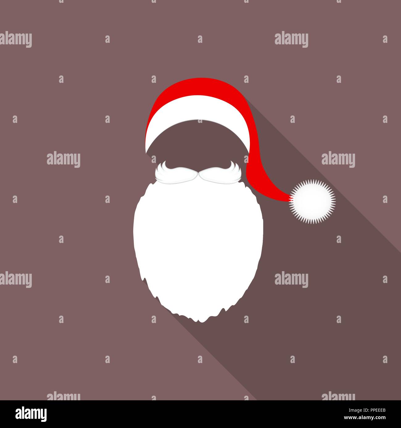 Santa Claus cap, beard and mustache Stock Vector Image & Art - Alamy