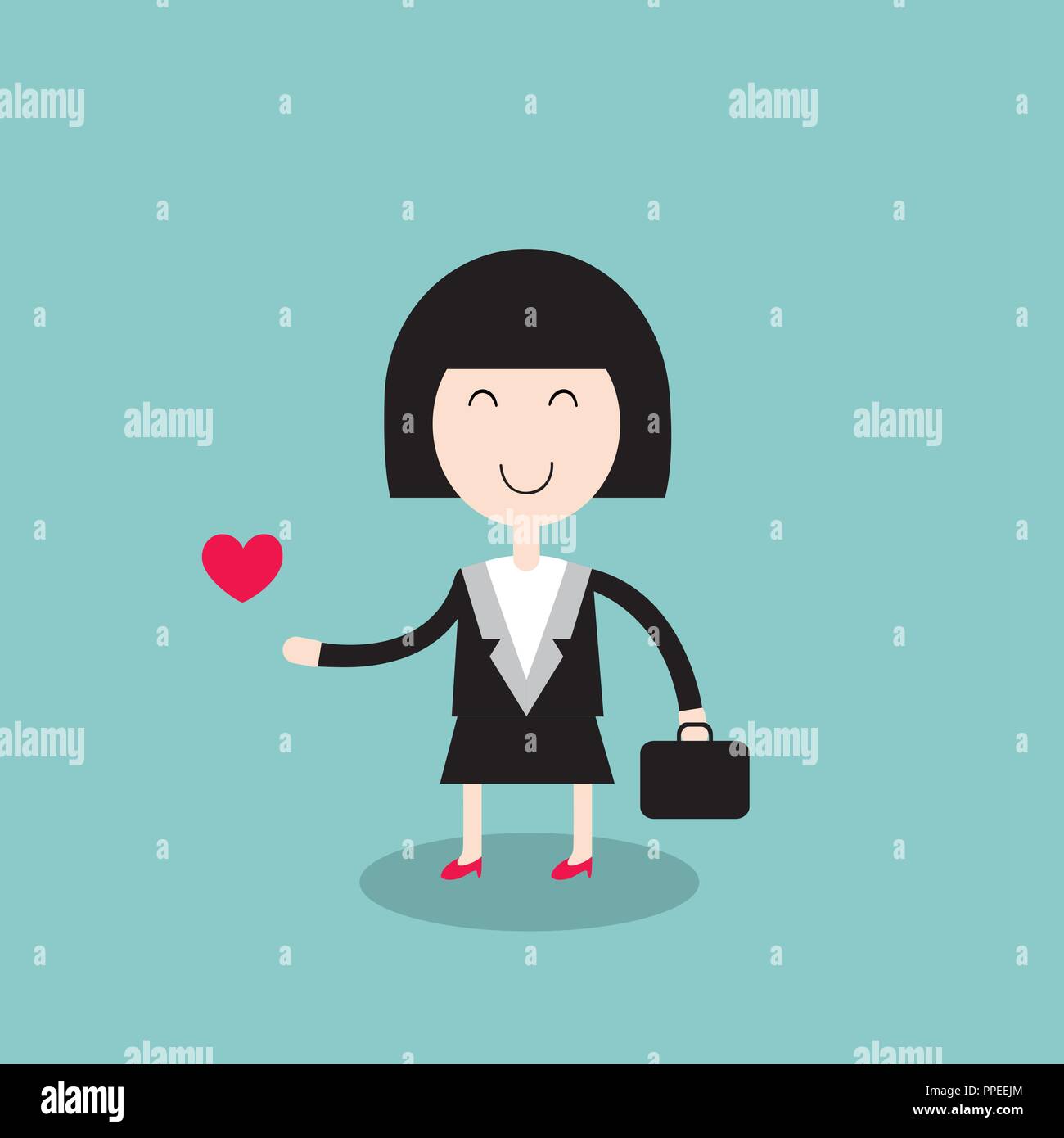 Business communication young lady Stock Vector Images - Alamy