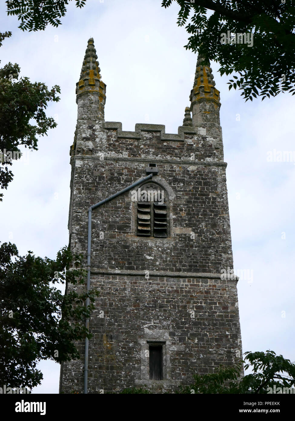 St Swithin's Church Tower, Bude Cornwall Stock Photo - Alamy