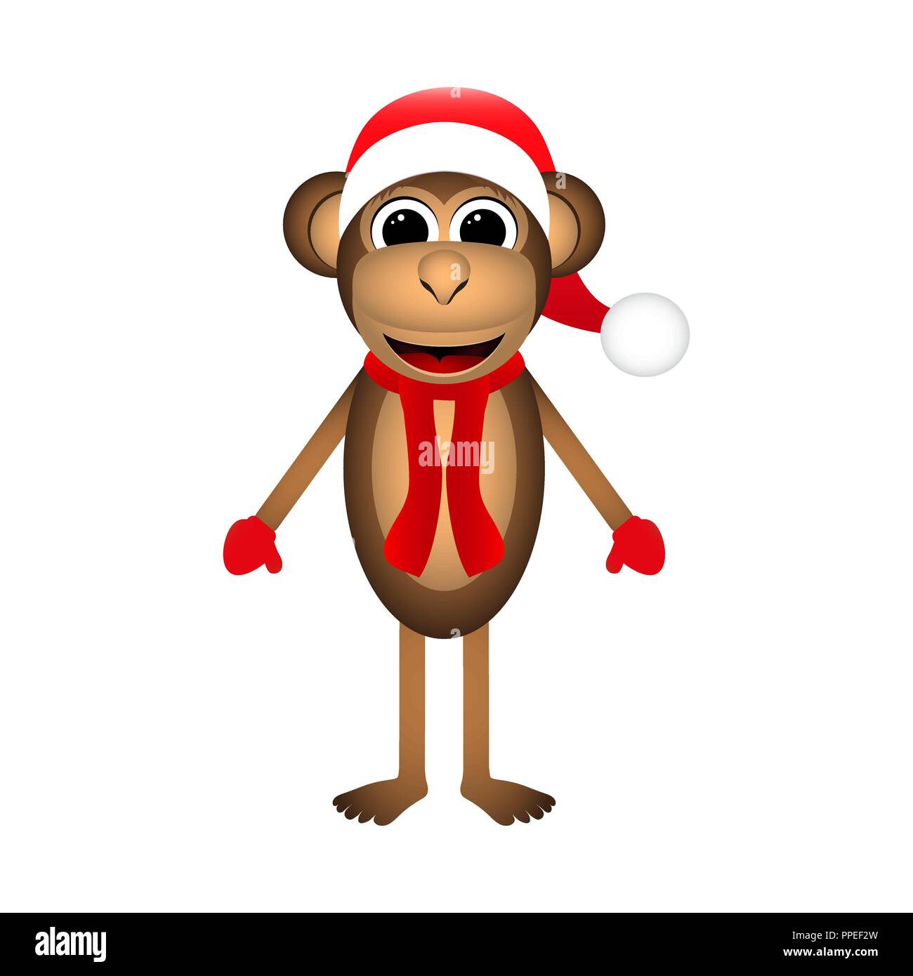Christmas Monkey Clip Art