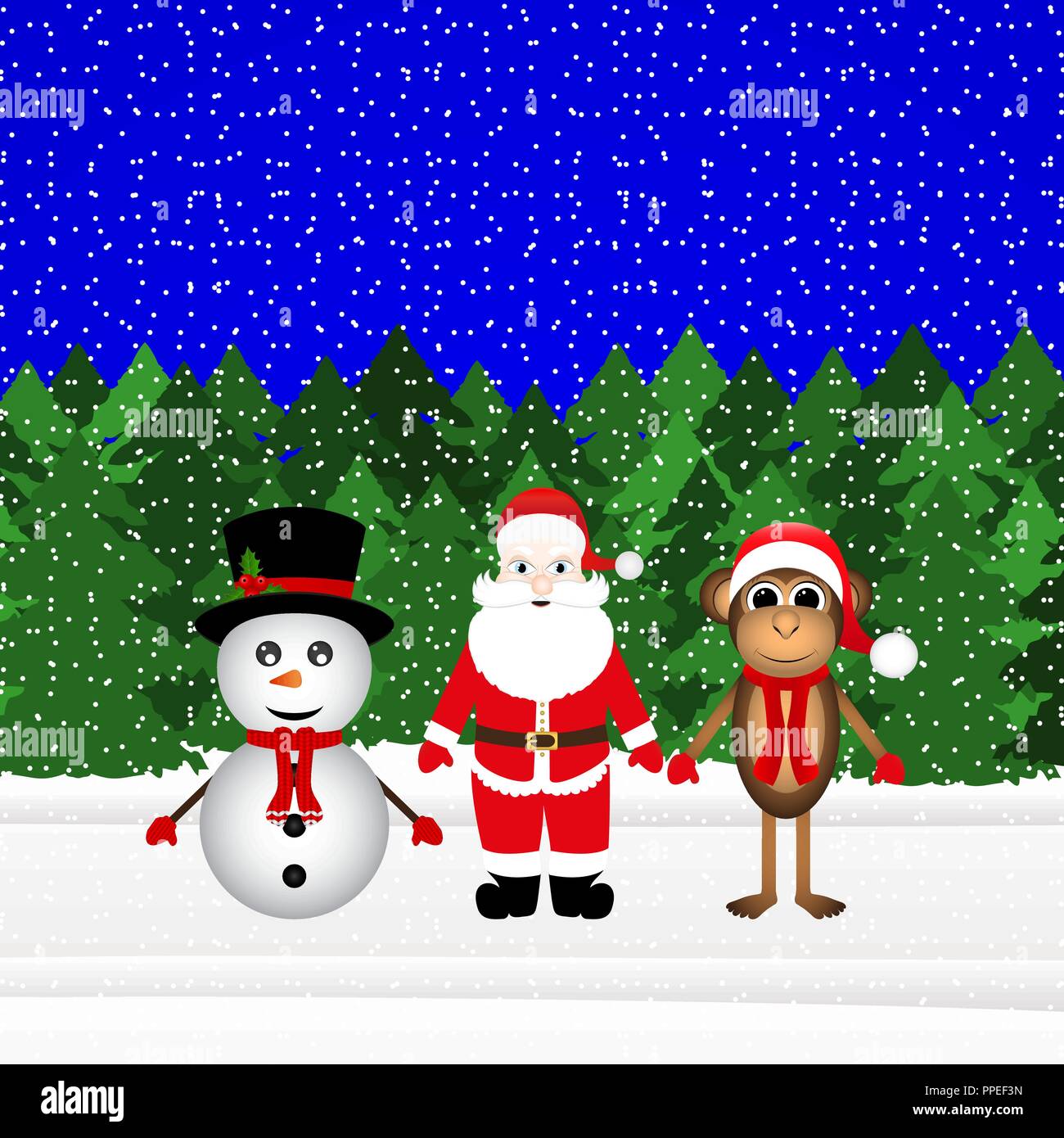 Santa claus in wild Stock Vector Images - Alamy
