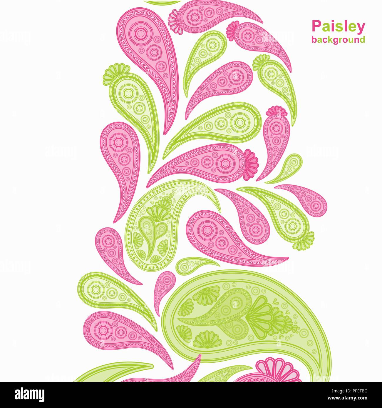 Indian paisley pattern Stock Vector Images - Alamy