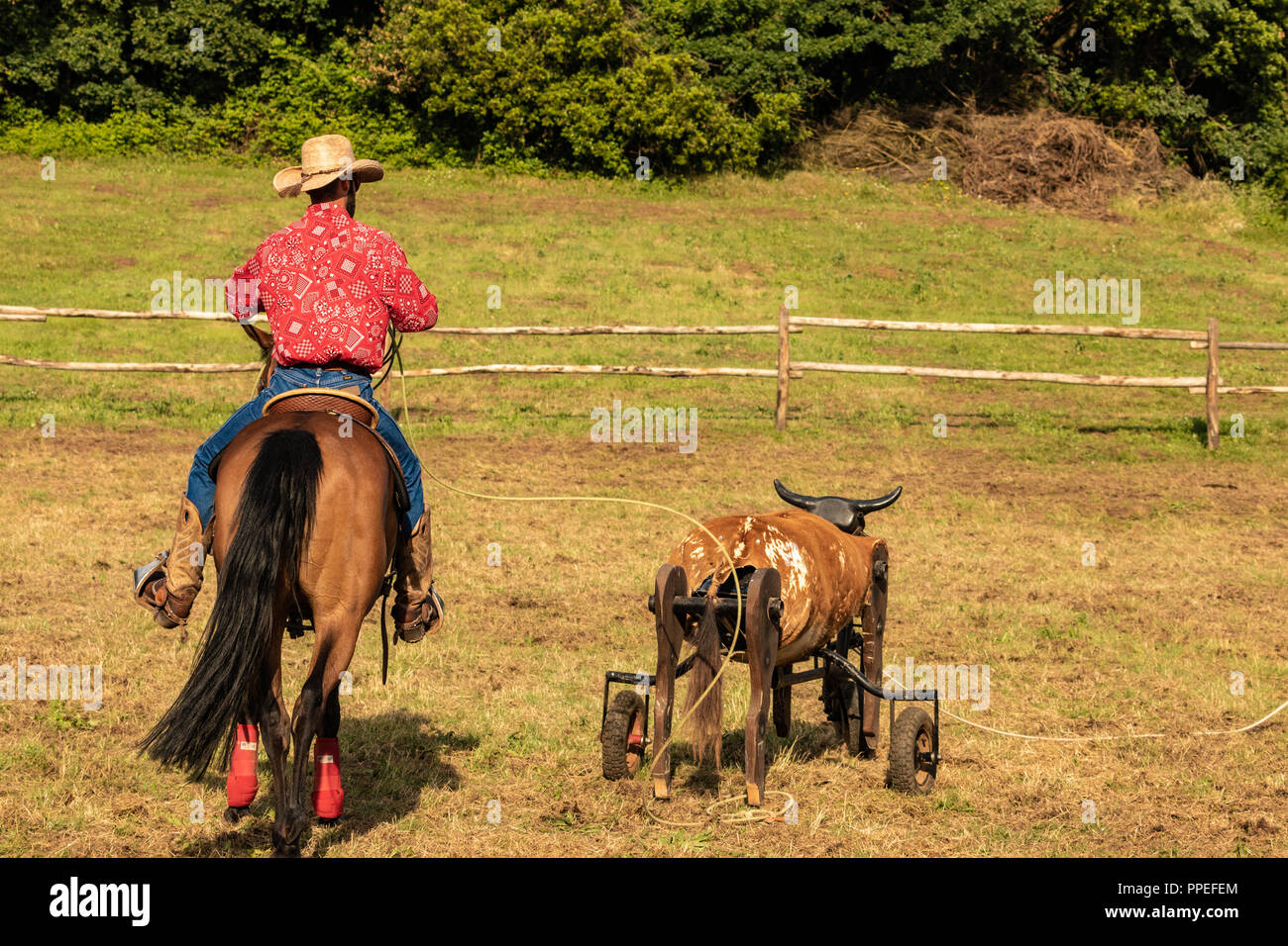 Cowboys in blue jeans hi-res stock photography and images - Alamy