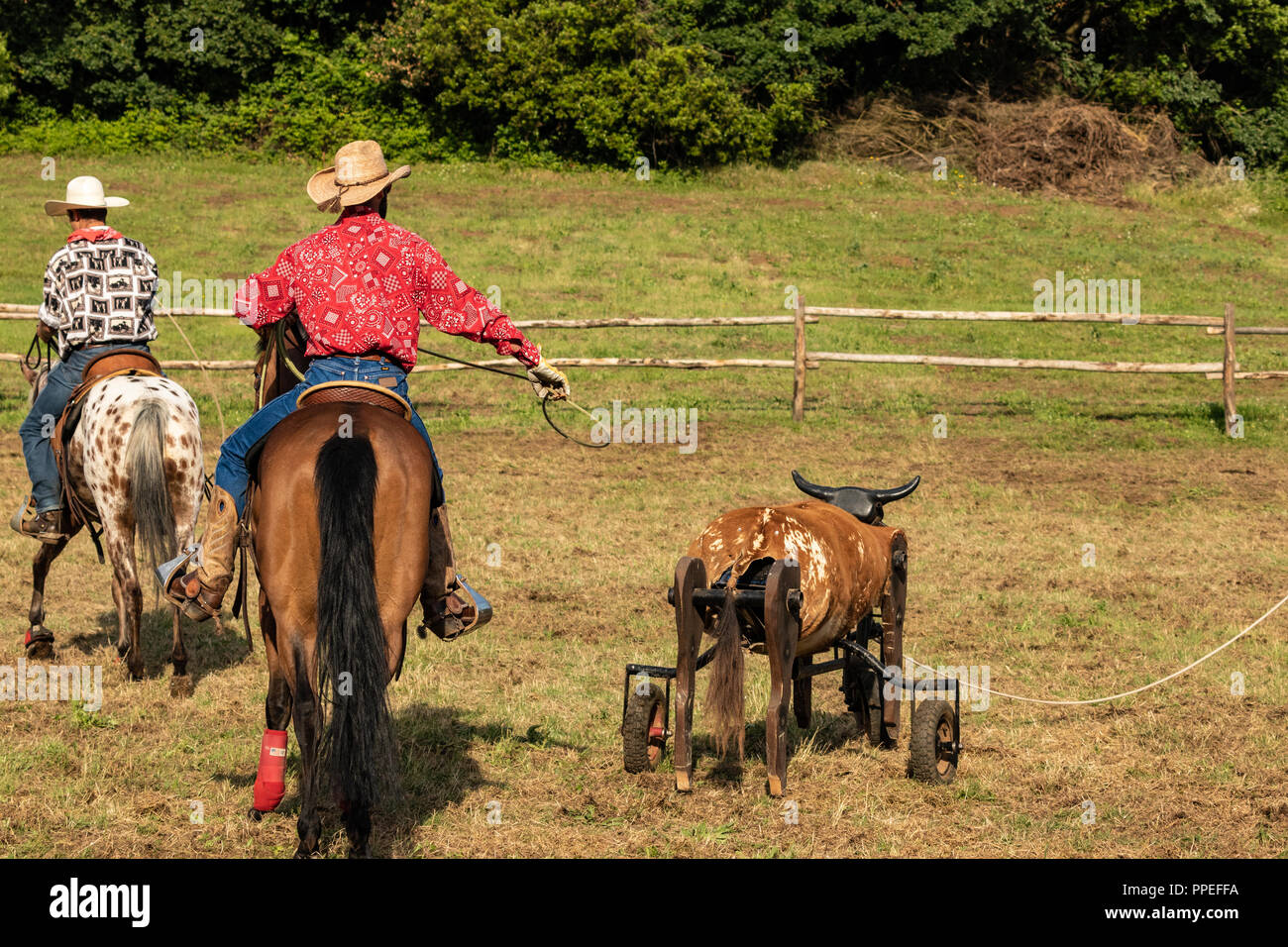 Cowboys in blue jeans hi-res stock photography and images - Alamy