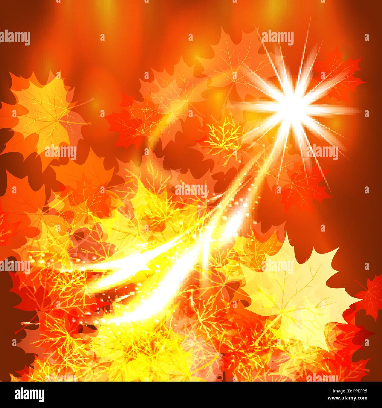 Autumn leaves design background Stock Vector Image & Art - Alamy