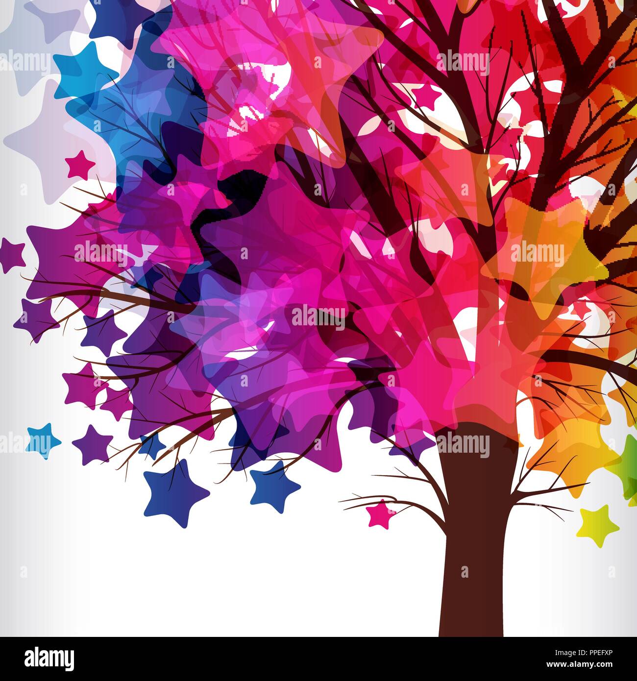 Colorful Family Tree Background