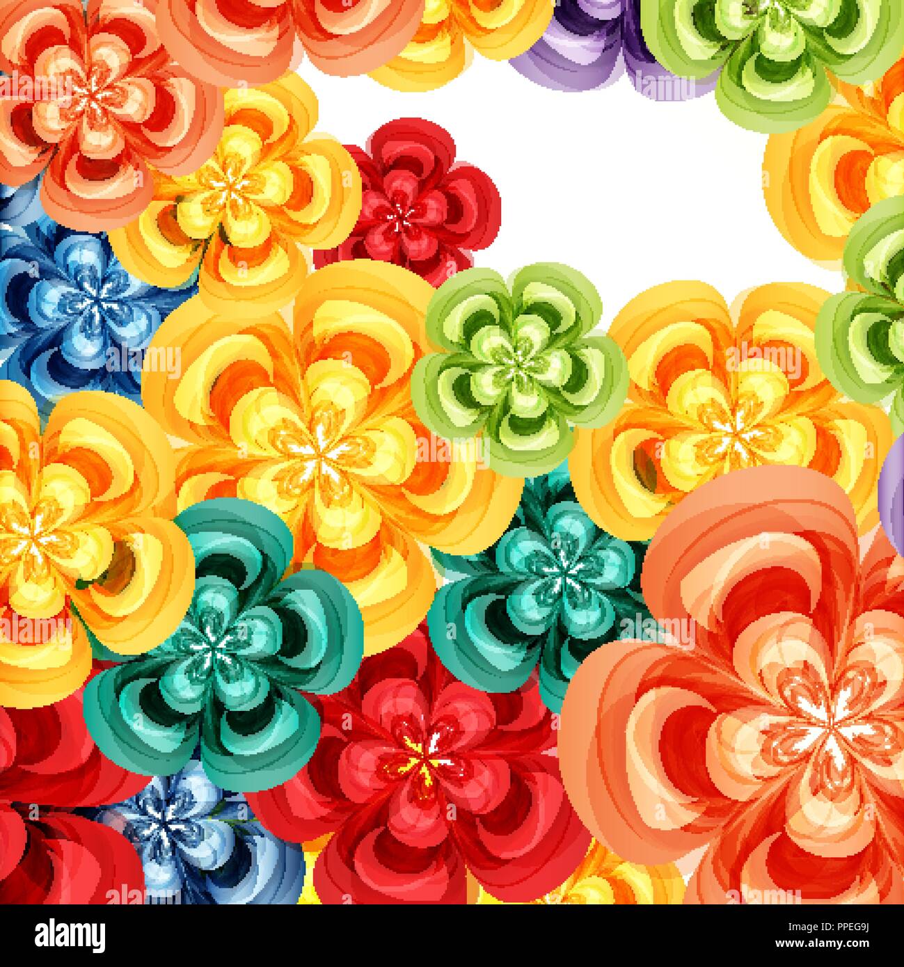 Daisy wallpaper and flower backgrounds Stock Vector Images - Alamy