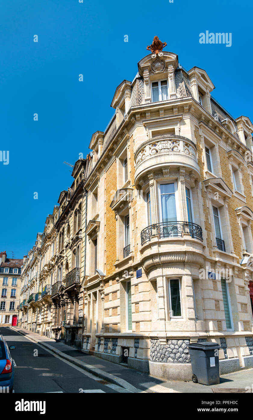 Typical french buildings in Caen, Normandy Stock Photo - Alamy