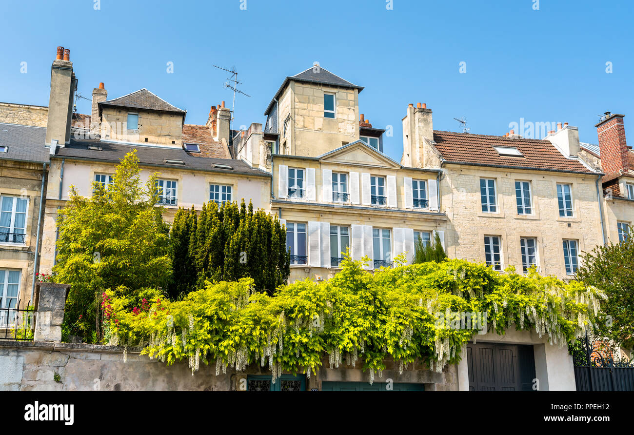 Typical french buildings in Caen, Normandy Stock Photo - Alamy