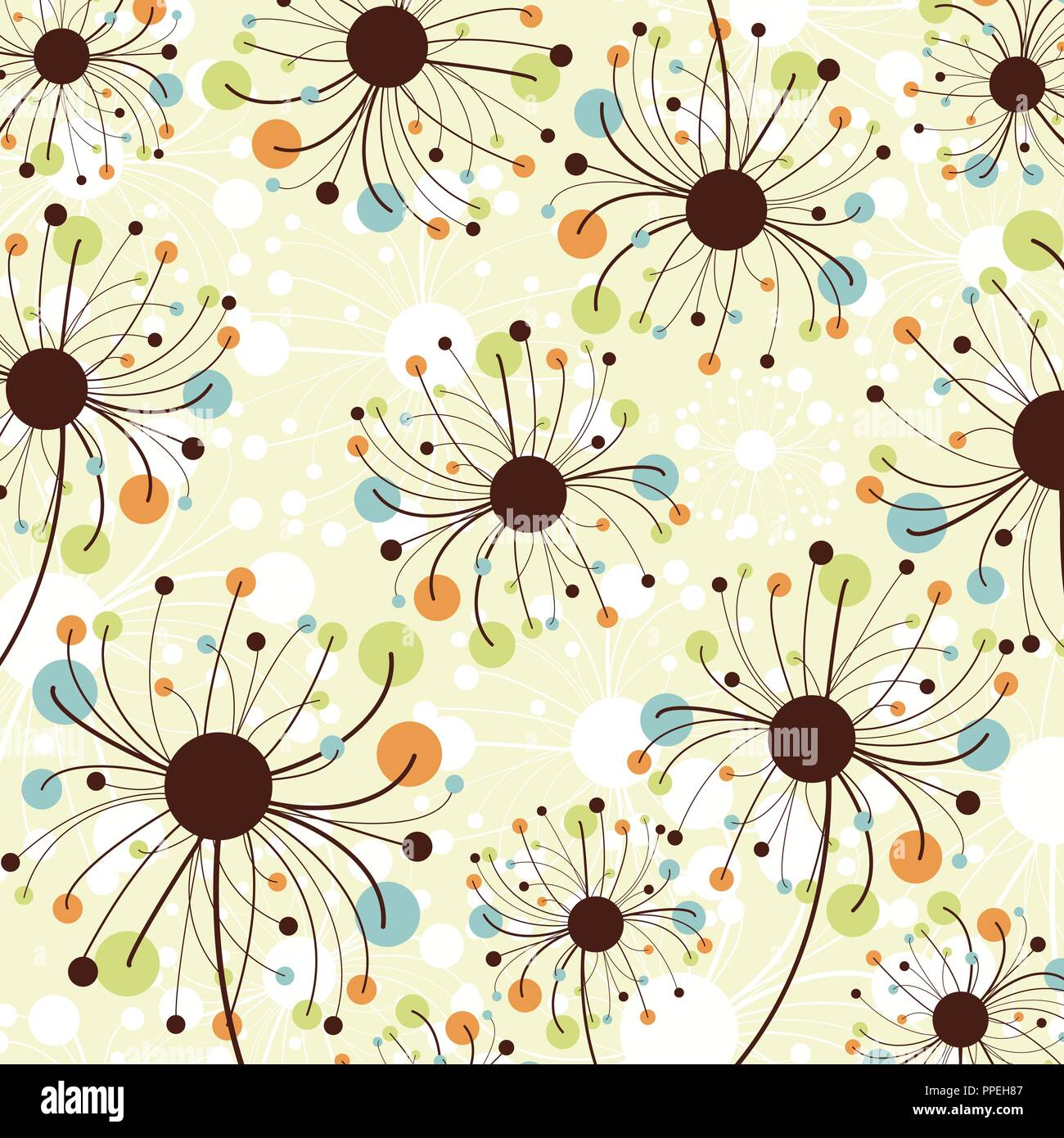 Retro abstract floral backdrop Stock Vector Image & Art - Alamy