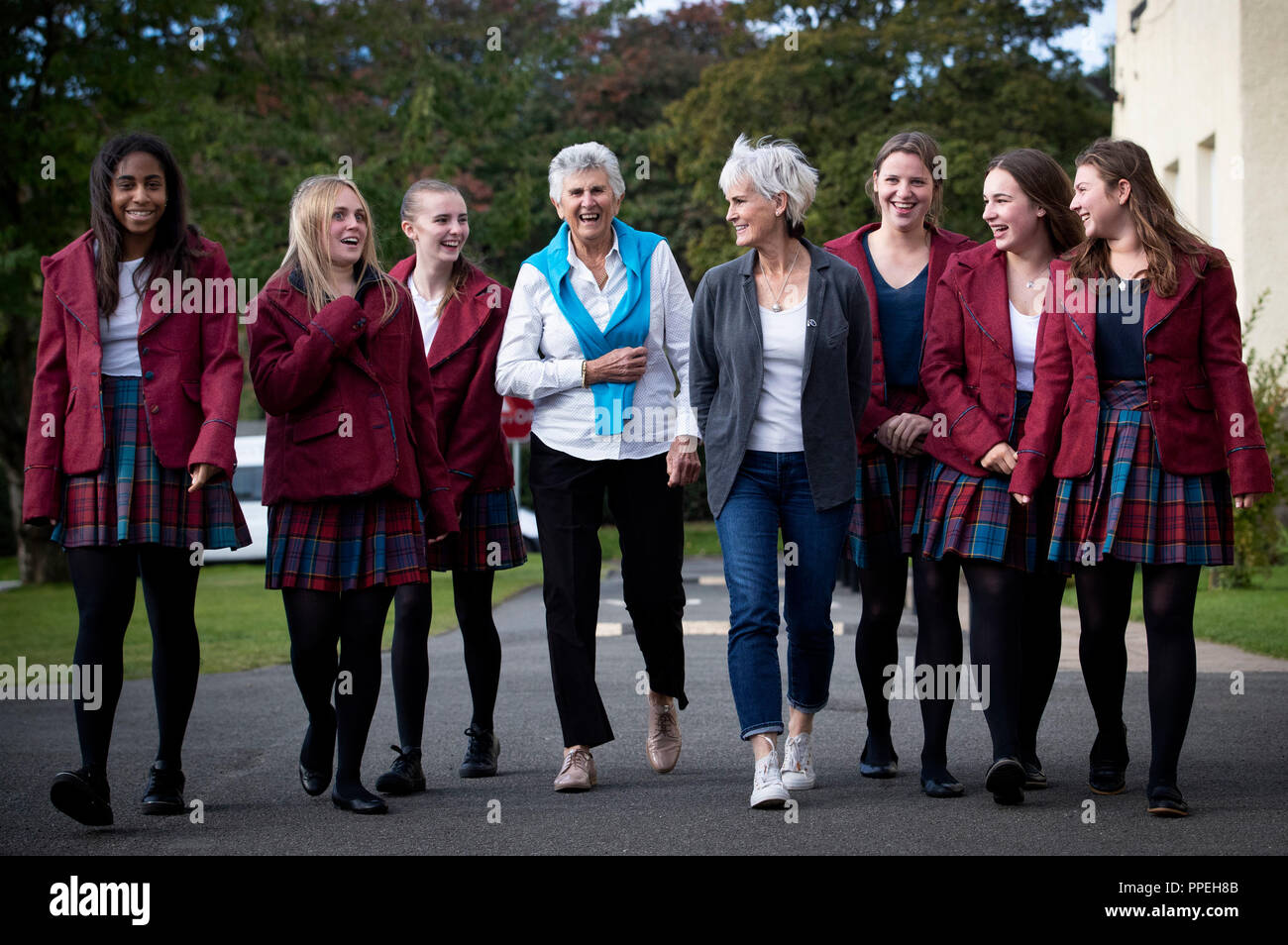 Judy Murray (centre right) and Judy Dalton discuss equality for women ...