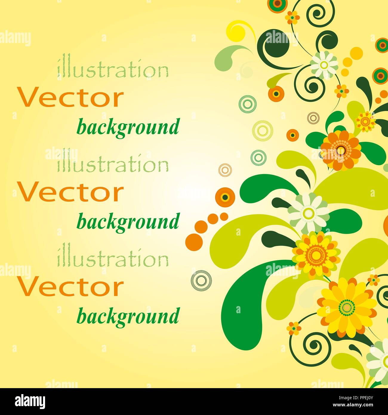 Vector Sun floral background. Illustration for your design Stock Vector ...