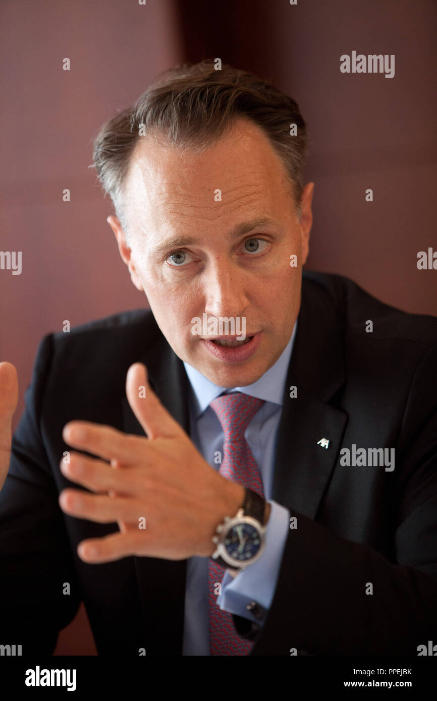 Thomas Buberl, Chief Executive Officer of the French insurance company ...