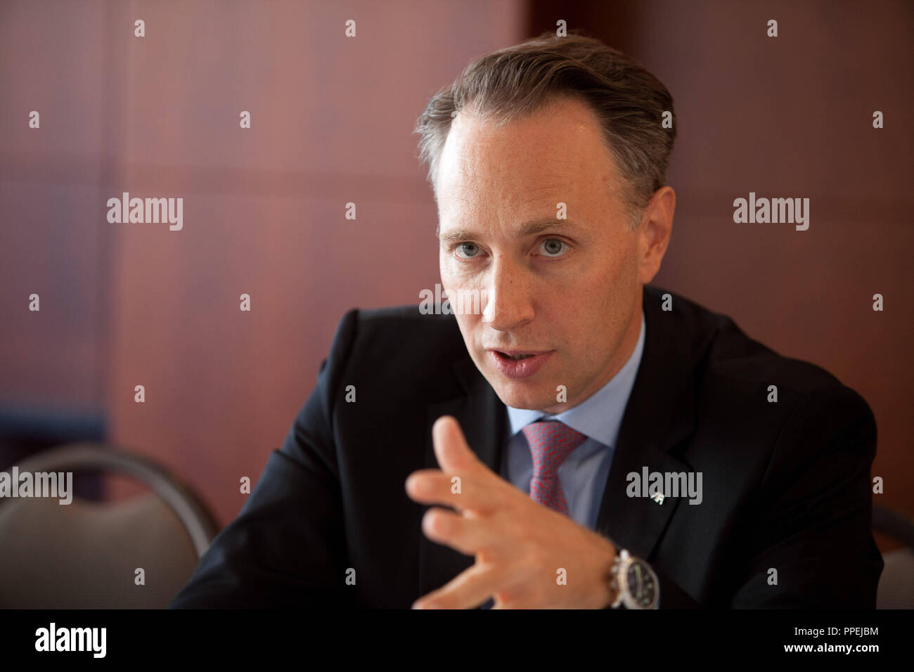 Thomas Buberl, Chief Executive Officer of the French insurance company ...