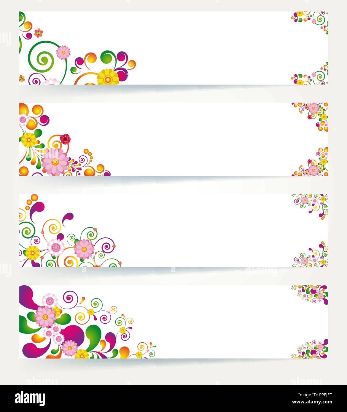 Floral design banners Stock Vector Image & Art - Alamy