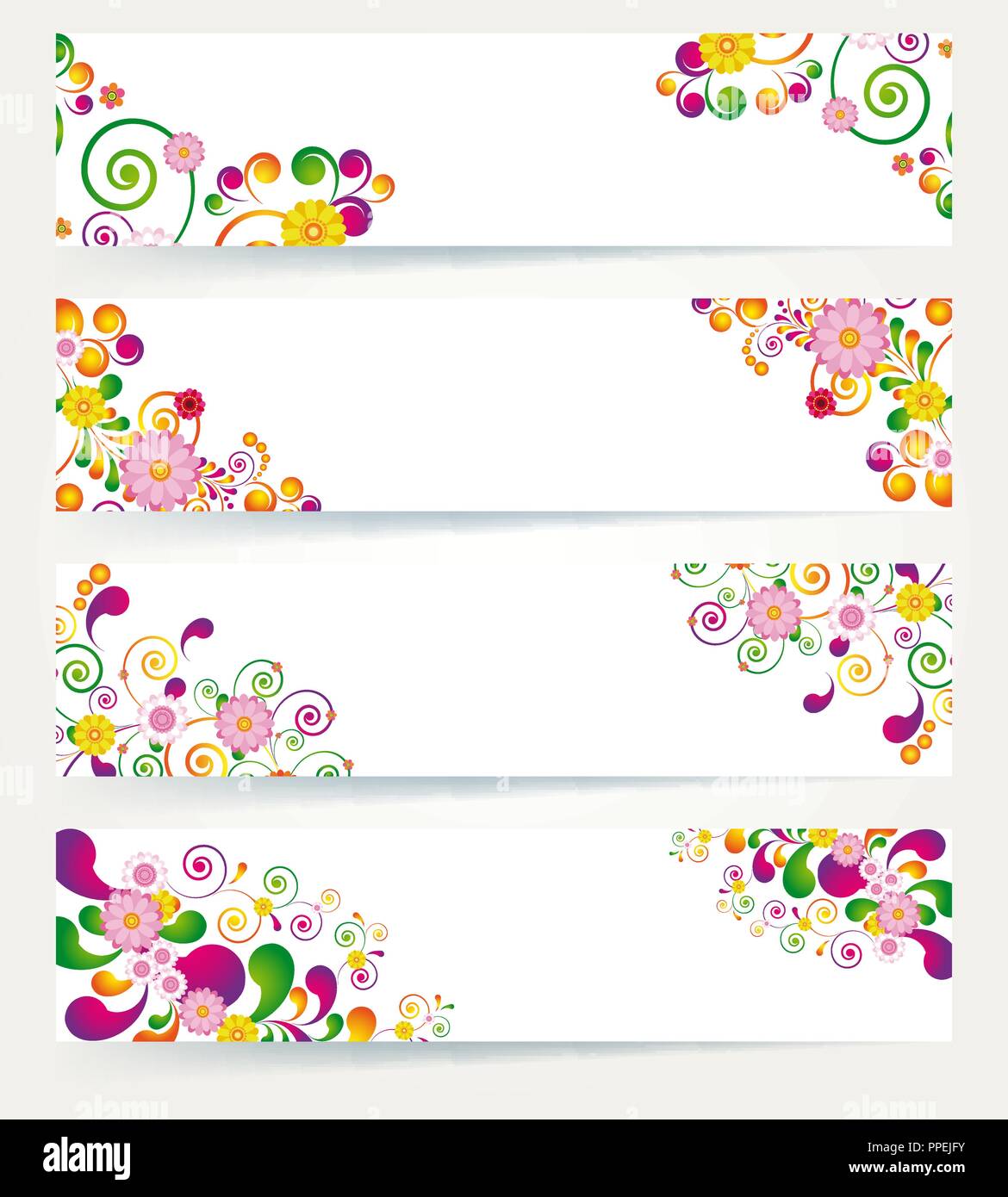 Floral design banners Stock Vector Image & Art - Alamy