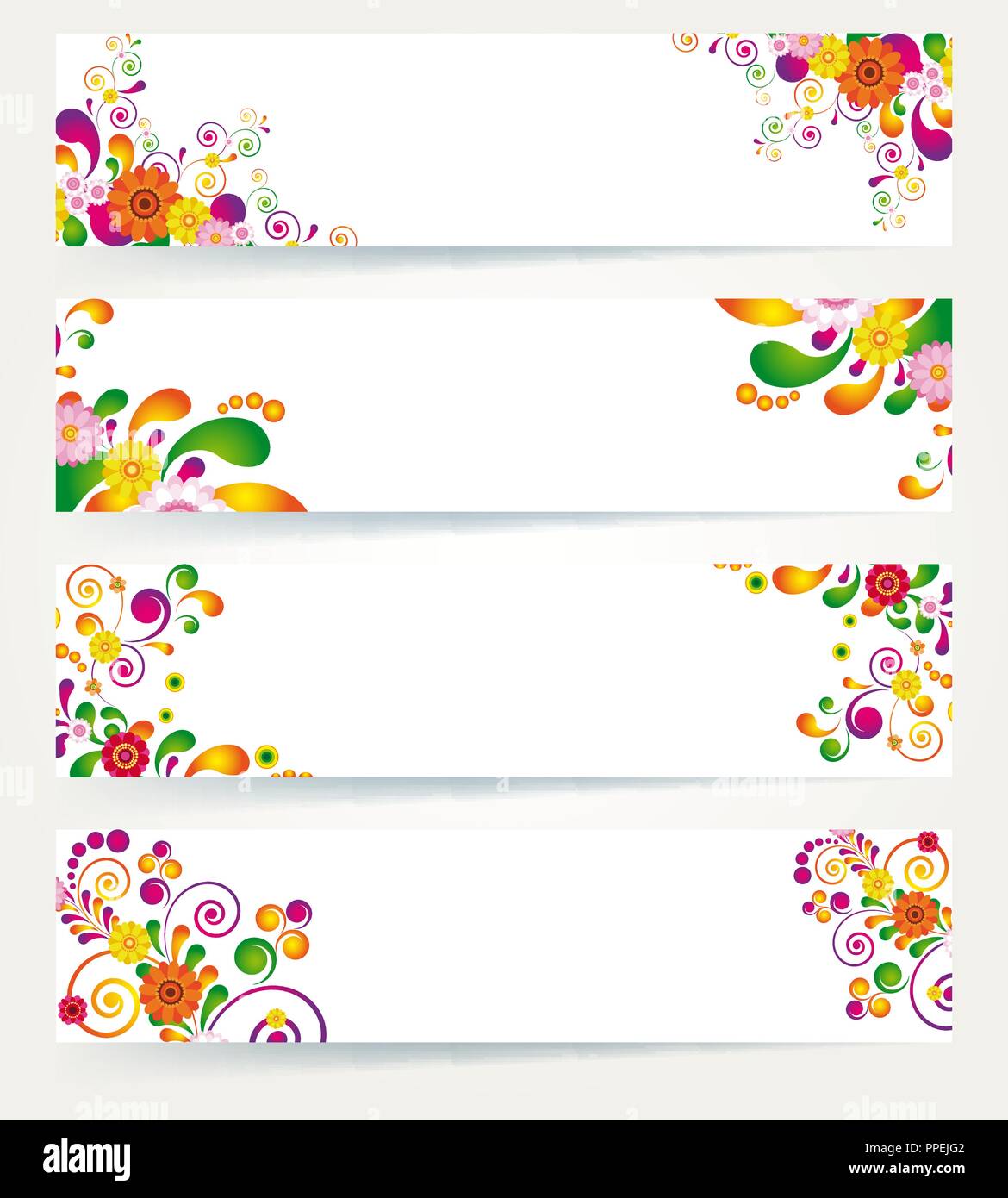 Floral design banners Stock Vector Image & Art - Alamy