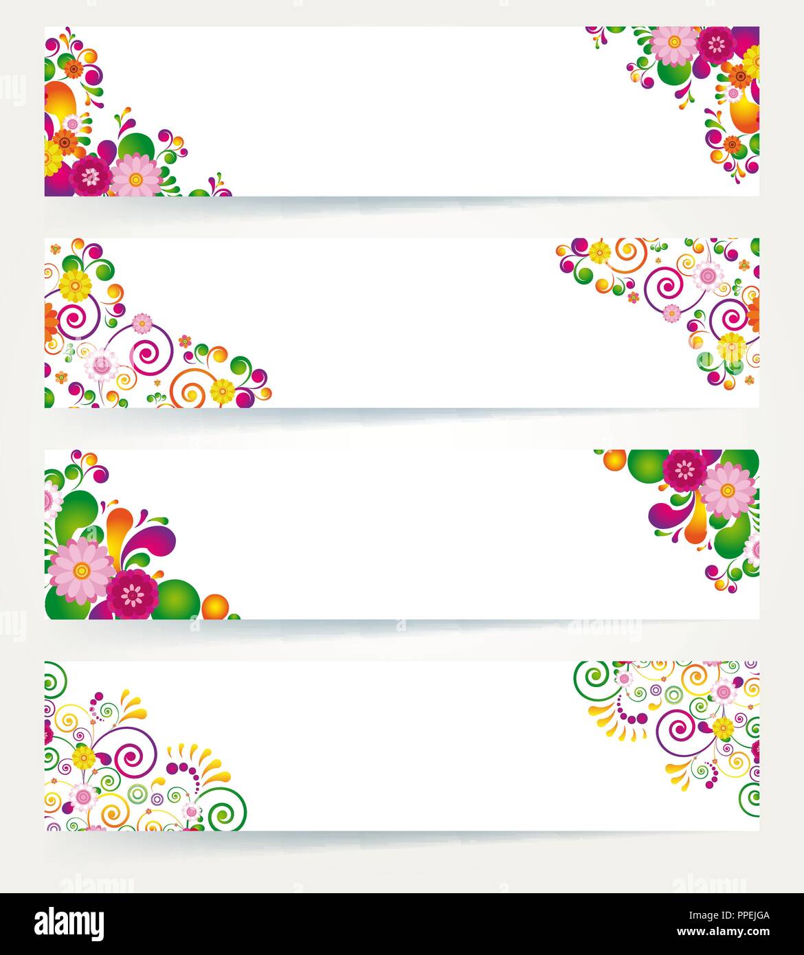Floral design banners Stock Vector Image & Art - Alamy