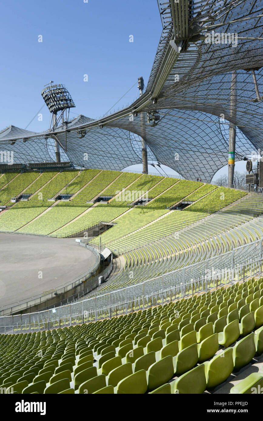 Stand in the Olympic Stadium in the Olympic Park in Munich Stock Photo ...