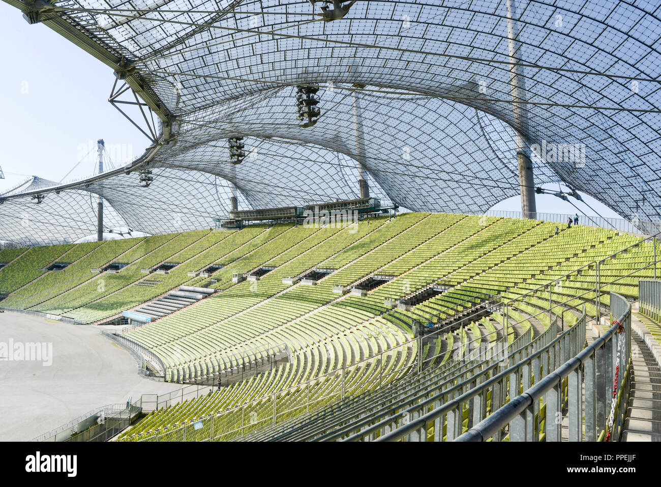Stand in the Olympic Stadium in the Olympic Park in Munich Stock Photo ...
